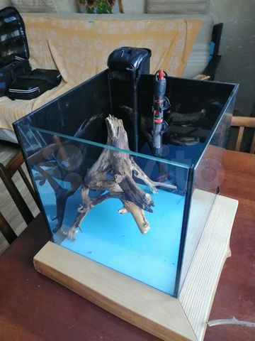 Аквариум-куб. В стиле Loft. 27 литров